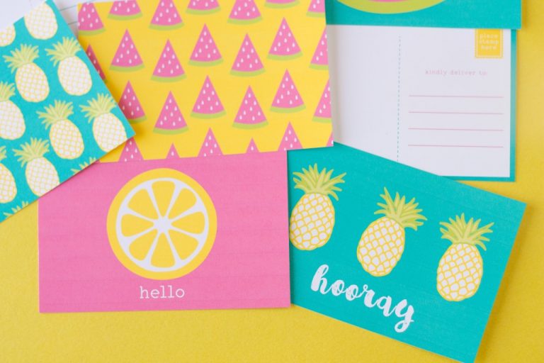 Free Printable Summer Post Cards • Free-Printables.com