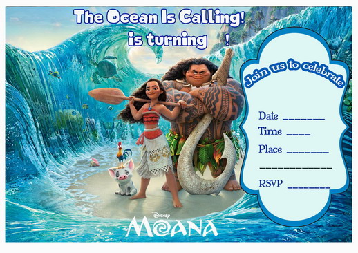 Moana Free Printable Invitations Templates Printable Download