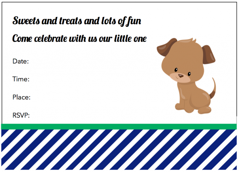 Free Printable Puppy Dog Party Invitations • Free-Printables.com