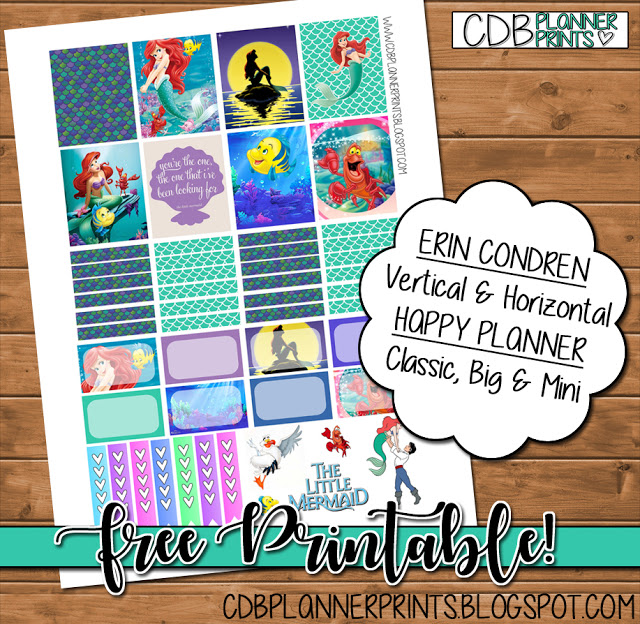 Free Printable The Little Mermaid Planner Stickers • Free-Printables.com
