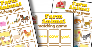 Free Printable Farm Animal Memory Matching Game • Free-Printables.com