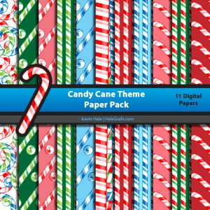 FREE Christmas Candy Cane Digital Paper Pack • Free-Printables.com